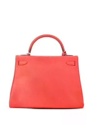 Hermès Kelly Handbag Clemence Palladium Hardware 32 Satchel - Pink