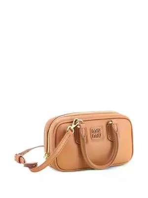 Miu Miu Arcadie Top Handle Bag Leather Mini Satchel
