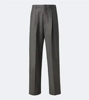 Bottega Veneta Pinstripe Wool And Mohair Wide-leg Pants - Grey