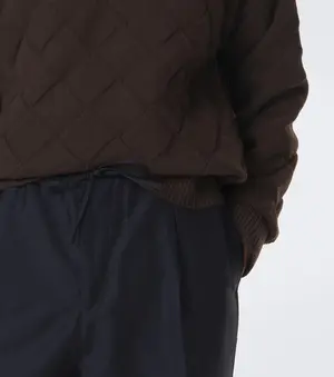 Bottega Veneta Cotton And Silk Straight Pants