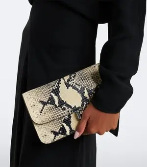 TOTEME T-lock Snake-effect Leather Crossbody Bag