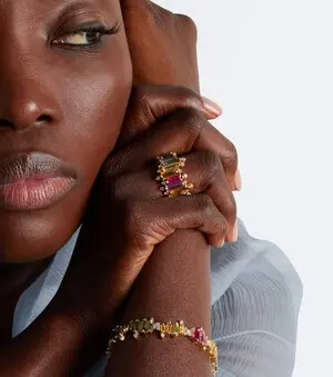 SUZANNE KALAN 18kt Ring With Sapphires And Diamonds