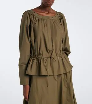 Tory Burch Studded Cotton-blend Poplin Blouse