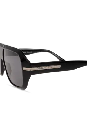 Dsquared2 Rectangular Sunglasses With Silver Tone Temple Detail