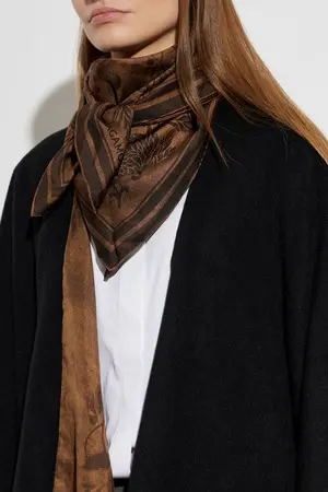 FERRAGAMO Silk Scarf - Brown