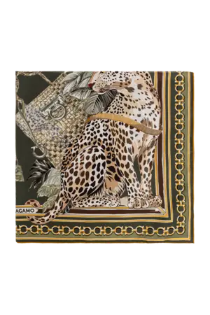 FERRAGAMO Silk Scarf - Green