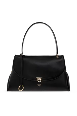 FERRAGAMO Leather Bag "sofia 2026 Large - Black