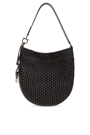 FERRAGAMO Leather "hobo Smile Medium" Bag