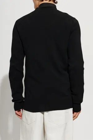 Play Comme Des Garcon Wool Cardigan With Logo Patch