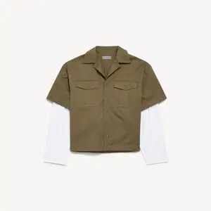 Balenciaga Short Sleeves Hybrid Bowling Shirt