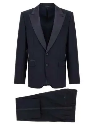 Dolce & Gabbana Sicilia Light' Tuxedo Dress - Blue