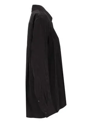 Dries Van Noten Viscose Moiré Motif Shirt - Black