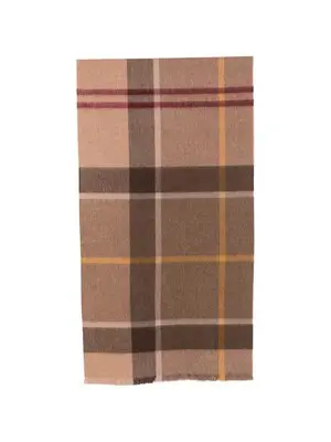 Barbour Scarf Wool "rosefield Tartan - Gray