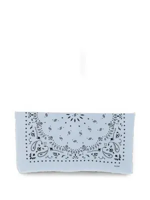 KUJTEN Scarf Cashmere "hachiko" Grand Bandana Imprime - Blue