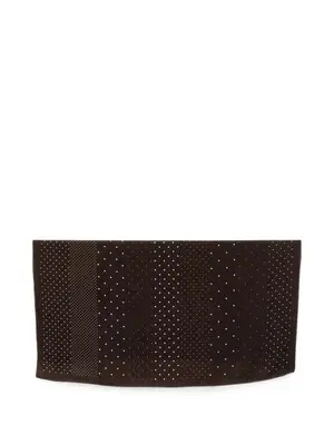 Destin Scarf Wool Random Dots "judy Carre 90x90 Cm - Brown