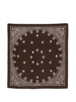 Destin Scarf Wool "judy Carre 90x90 Cm - Brown