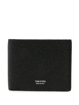 TOM FORD Wallet Bifold Soft Grain Leather "t Line Classic - Black