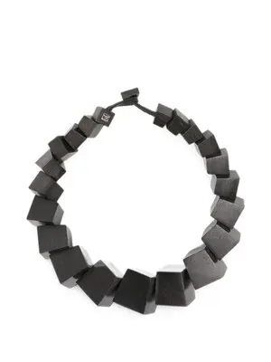 MONIES Necklace Wooden Cubes "aether - Black