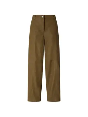 Pinko Wide-leg Trousers With Textured Finish - Green
