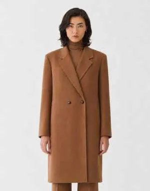 Lafayette 148 New York Cashmere Double Face Car Coat - Vicuna