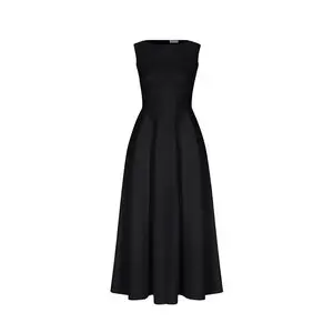 AVENUE 8 Flared Mid-length Crepe Dress