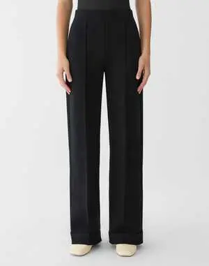 Lafayette 148 New York Matte Crepe Knit Straight Leg Pants