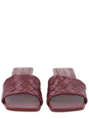 Bottega Veneta Woven Leather Slides - Multicolor