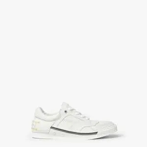 Fendi Fender Lace-up Calfskin Trainers - White