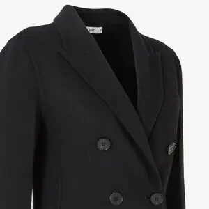Fendi Double-breasted Peak Lapel Wool Coat