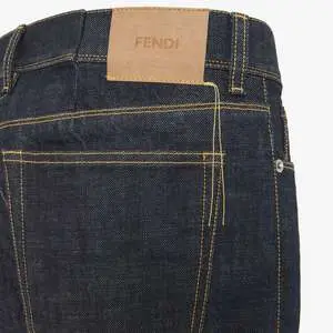 Fendi Slim-fit "5-pocket" Jeans In Regenerated Cotton Denim - Blue