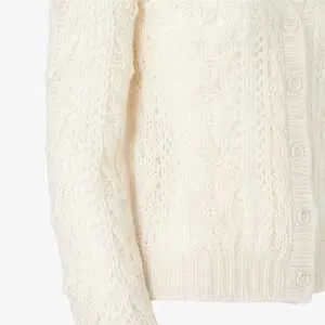 Fendi Long-sleeved V-neck Cropped Cardigan