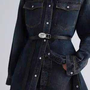 Fendi Selleria Belt With Sterling Buckle