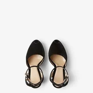 Fendi Velvet Platform Sandals - Black