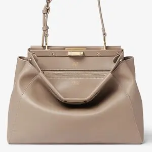 Fendi Medium Peekaboo Satchel Bag - Grey