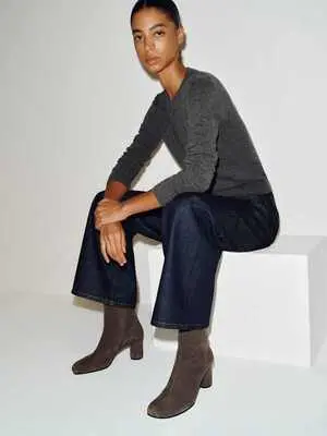 REFORMATION Phadra Ankle Boots - Grey