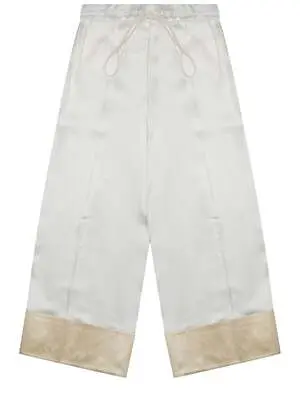 TOTEME Pantalone In Raso Con Coulisse - White