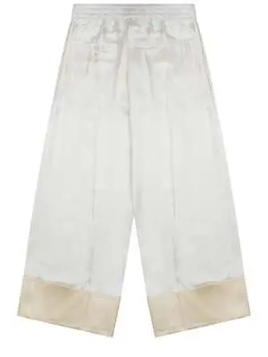 TOTEME Pantalone In Raso Con Coulisse - White