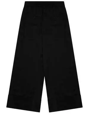 TOTEME Wide Leg Satin Trousers - Black