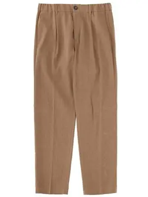 Herno Tailored Linen Blend Trousers - Brown
