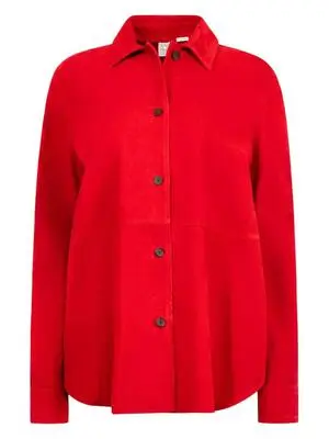 TOTEME Suede Overshirt - Red