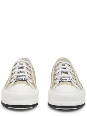 Dior Canvas Logo Sneakers - Gold
