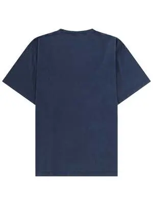 Balenciaga T-shirt Con Logo Ricamato - Blue