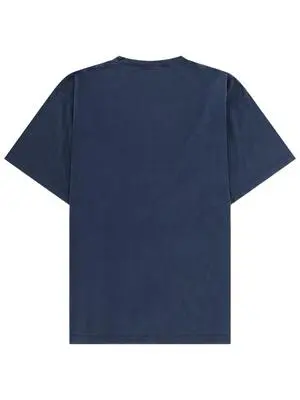 Balenciaga T-shirt Con Logo Ricamato - Blue