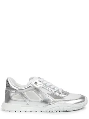 Dior Leather Logo Sneakers - Silver