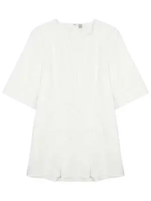 TOTÊME TOTEME Pleated V-Neck Blouse