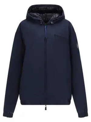 Moncler Bomber Jacket With Hood - Blue