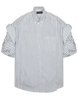 Balenciaga Shirt With Lapels On The Sleeves - Blue