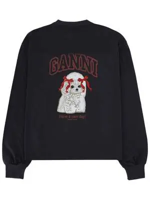 GANNI Grey Poodle T-shirt - Multicolor