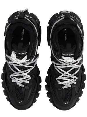 Balenciaga Track Trail Lace Up Sneakers - Black