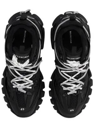 Balenciaga Track Trail Lace Up Sneakers - Black